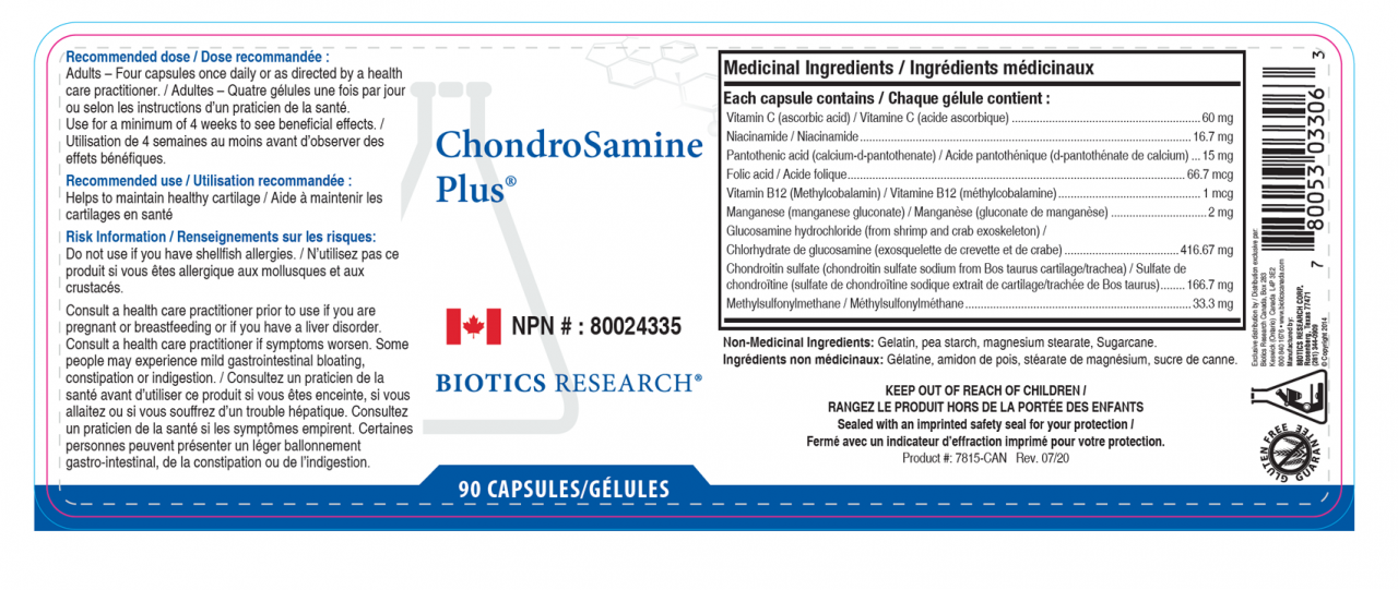 Tri-City Wellness Centre | Chondrosamine Plus